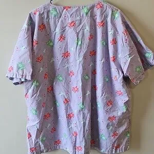 Denver Hayes | Tops | Denver Hayes Xl Lavender Scrub Top With Red And ...